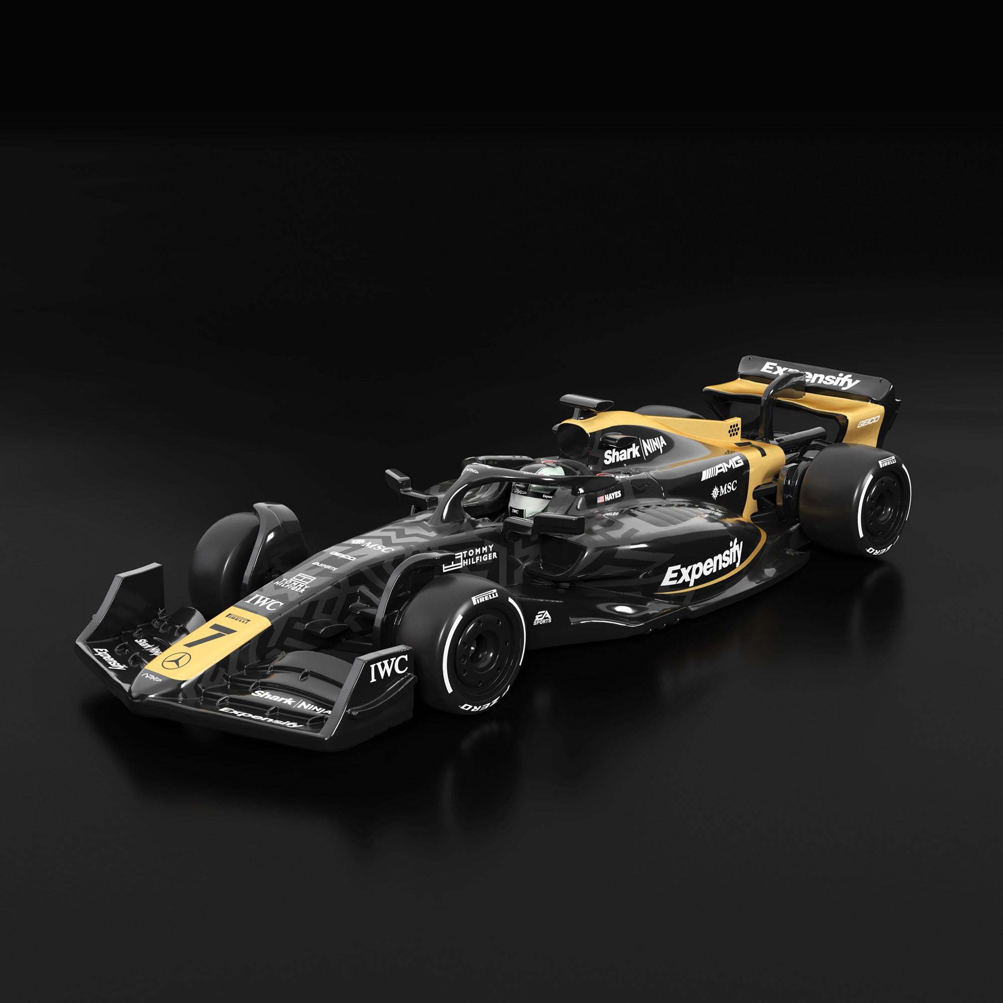 Mattel은 Brad Pitt의 APXGP F1 자동차의 1:64 축소 모델을 제공합니다.